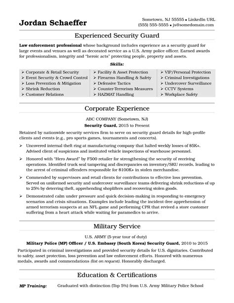 Casual Security Resume Sample Logistics Officer Cv