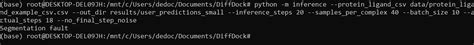 Segmentation Fault Issue 42 Gcorso DiffDock GitHub