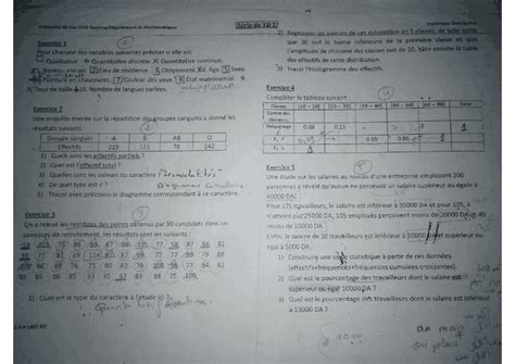 Td Exercises Of Statistics Describe Exercises Biostatistics Docsity