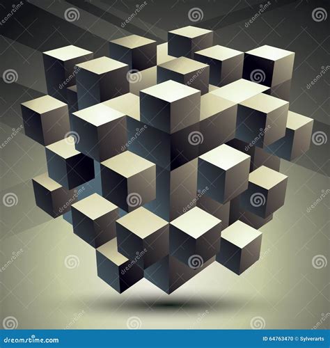 Geometric Monochrome Polygonal Structure Modern Science And Technology