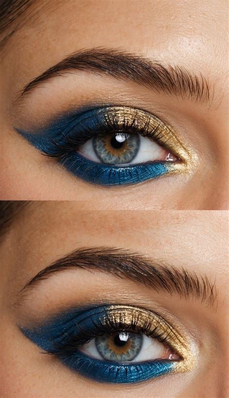 18 Blue And Gold Eye Makeup Ideas Dazzling Combos For A Royal Look