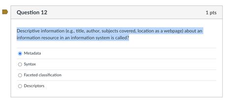 Solved Descriptive Information E G Title Author
