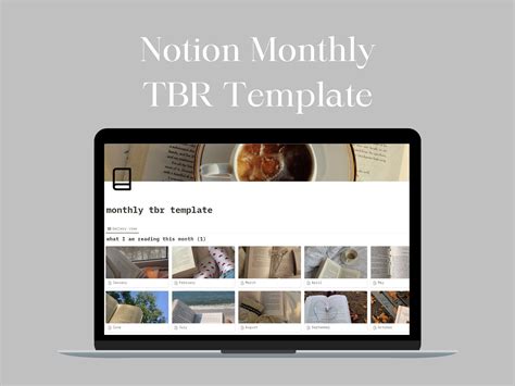 Notion Monthly Tbr Tracker Notion Reading Tracker Aesthetic Book Notion Template Aesthetic