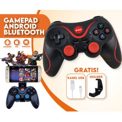 Jual Gamepad Bluetooth Wireless X3 Windows Controller Joystick Merah Jakarta Barat Mandiri