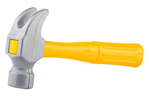 흰색 배경에 분리된 장난감 도구 세트 어린이를위한 작업 도구 망치 빌더 게임용 플라스틱 도구 어린이를 위한 롤플레잉 게임 3차원 형태에 대한 스톡 사진 및 기타 이미지