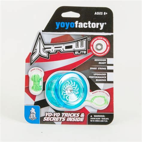 Yoyofactory Arrow Yo Yo Beginner Friendly Extra Bearing Included For Unresponsive Play Blue