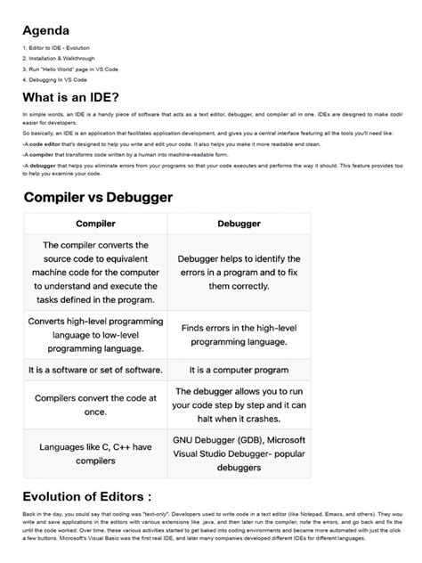 04 Intro To Vs Code Ide Pdf Integrated Development Environment