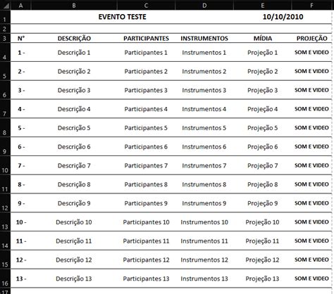 Github Olieveira Gerador De Eventos Planilha De Excel Que Cria