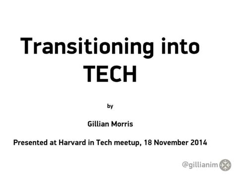 Transitioning Into Tech Pdf