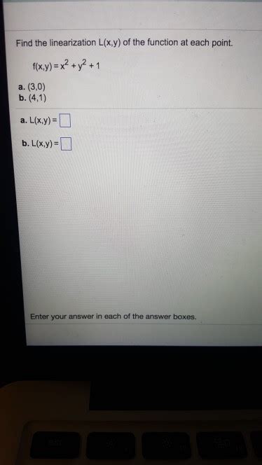 Solved Find The Linearization L X Y Of The Function At Each Chegg