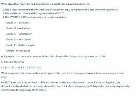Solved Write Algorithm Flowchart And Program And Upload The