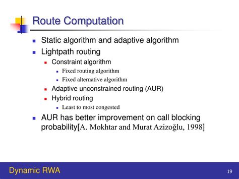 Ppt Research Issues On Routing And Wavelength Assignment For Wavelength Routed Wdm Networks