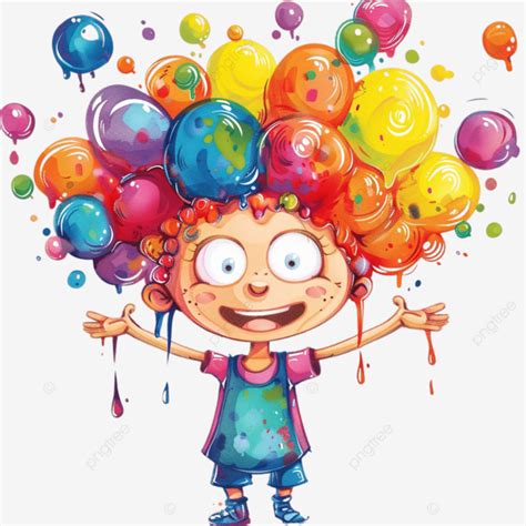 شخصية كرتونية ملونة مع فقاعات كرتون حرف البرتقالي Png صورة للتحميل مجانا