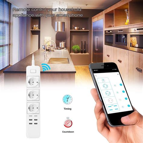 Wifi Smart Power Socket With 3ac 4usb Smart Plugs Grandado