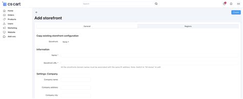 How To Create A New Storefront — Cs Cart 418x Documentation