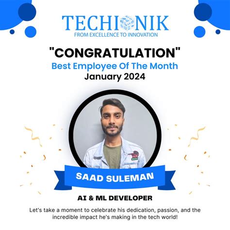 Techionik On Linkedin Techionik Employeeofthemonth Techinnovation Teamspirit