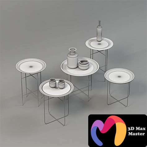 Antique Coffee Table Tray 3d Max 3dmaxter