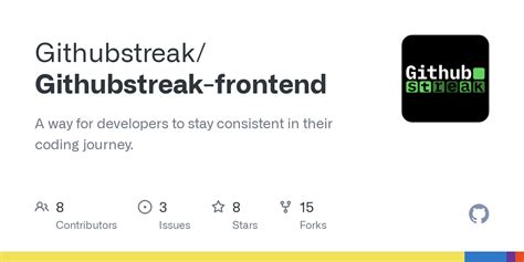 Github Githubstreak Githubstreak Frontend A Way For Developers To Stay Consistent In Their