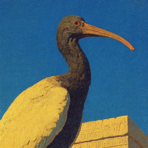 Close Up Of A Beautiful And Mysterious Ibis From Ancient Egypt