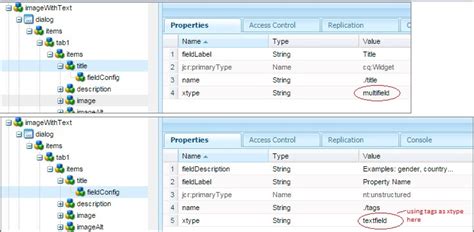 Aem Xtype Multifieldtags Stack Overflow