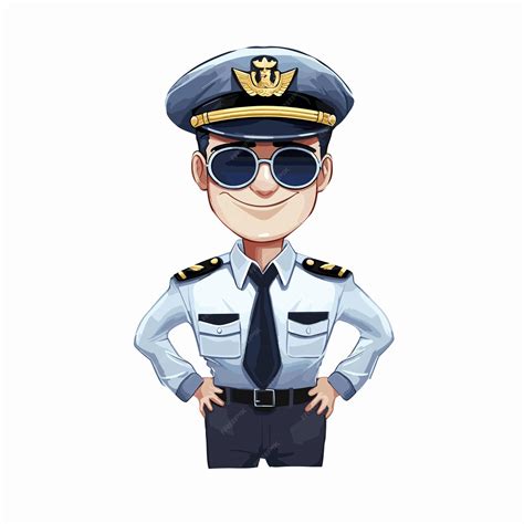 경찰 벡터 일러스트 레이 션 프리미엄 벡터