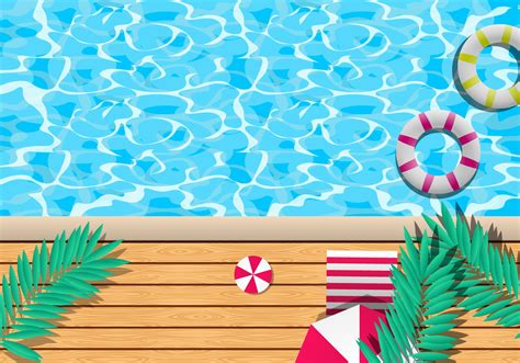Gradient Summer Background With Pool Scenery 11875282 Vector Art At