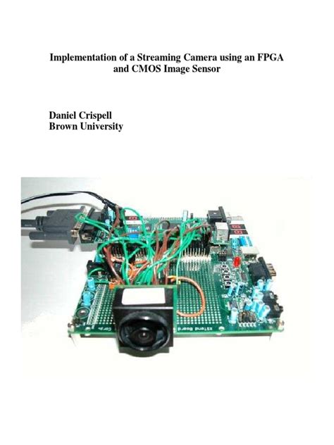 implementation of a streaming camera using an fpga and cmos image sensor pdf field