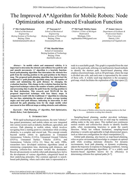 Pdf The Improved Aalgorithm For Mobile Robots Node Optimization And