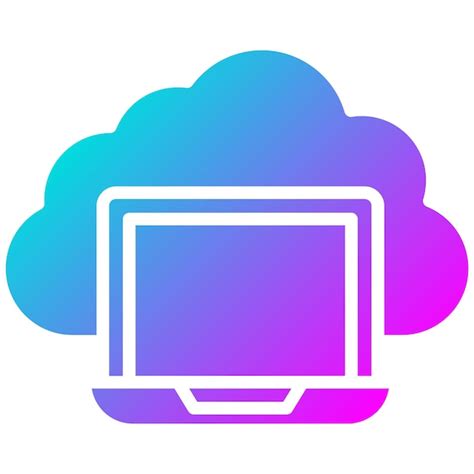 Premium Vector Cloud Laptop Vector Illustration Style