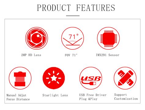 2mp Hd Startlight Lens Imx291 1 2 8 Cmos Usb Camera Module Hsell Security Camera Supplier
