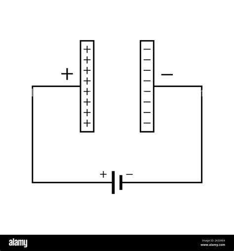 Parallel Plate Capacitor In Circuit Stock Vector Image And Art Alamy