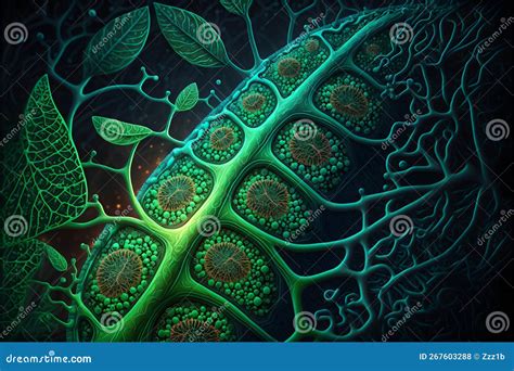 Abstract Biological Close Up Full Frame Macro Background Neural Network Generated Art Stock