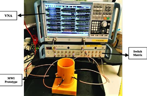 Realization Of A 3 D Mwi System Prototype A Vna Is Connected To A