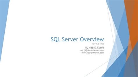 The Microsoft Sql Server An Introductory Guide Pdf