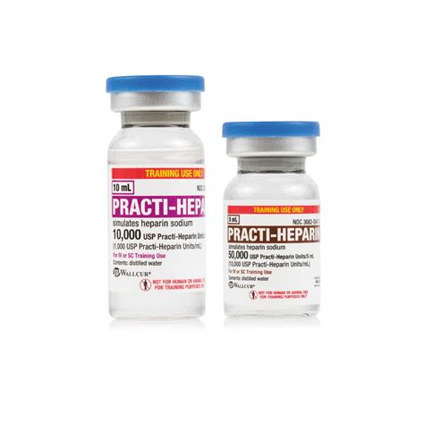 Practi Heparin Training Pack 5ml And 10ml Vial 20×20 1024879
