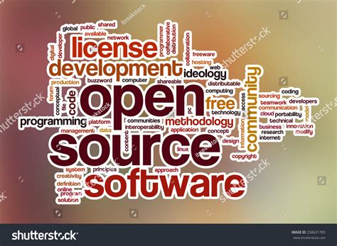 Open Source Word Cloud Concept Abstract Stock Illustration 258621785