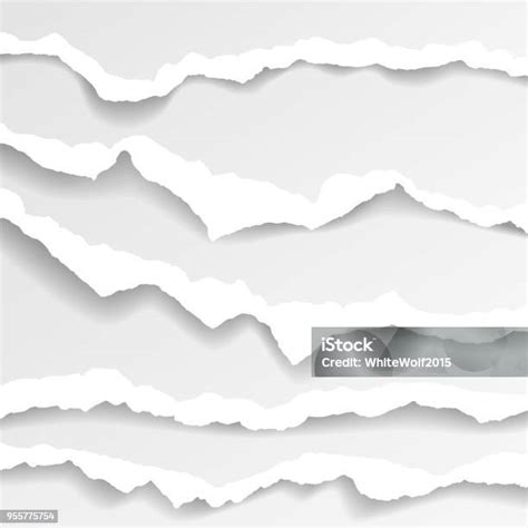 종이 가장자리 원활한 가로로 찢어진 텍스처 벡터 웹 페이지 테두리 및 헤더의 배너 광고에 대 한 공간에 격리 인쇄 그림의 개념 가장자리에 대한 스톡 벡터 아트 및 기타