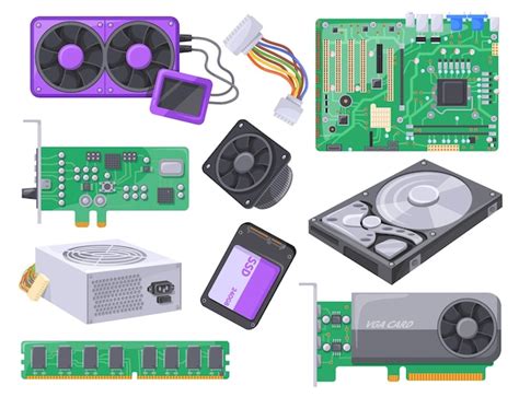 Montagem De Pc Componentes De Computador Dentro De Dispositivo Placa