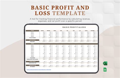 Free Profit And Loss Templates In Excel To Download