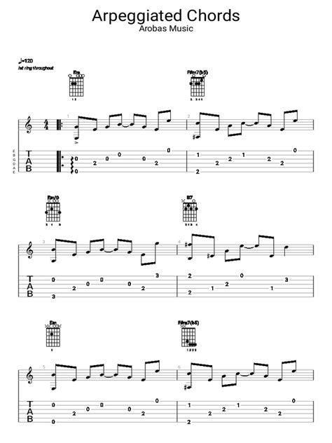 Arpeggiated Chords Pdf Harmony Elements Of Music