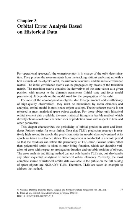Pdf Orbital Error Analysis Based On Historical Data