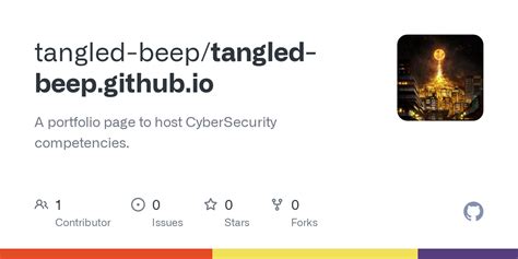 GitHub Tangled Beep Tangled Beep Github Io A Portfolio Page To Host CyberSecurity Competencies