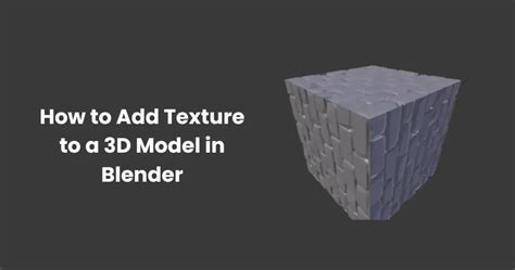 How To Add Texture To A 3d Model In Blender Best Tips To Addtexturing In Blender
