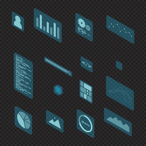 Isometric User Interface Elements Infographic Charts Data