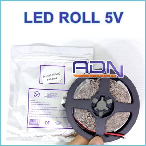 Jual Led Strip Roll 2835 Dc 5v Usb 5 Volt Adn Per 50cm Adn Putih