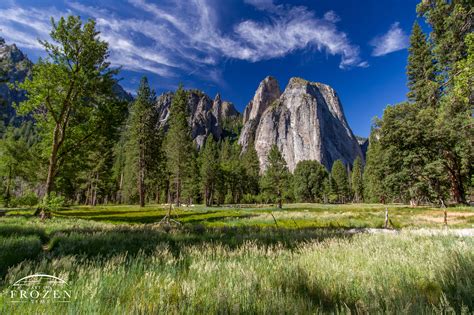 Cathedral Rocks And Spires Yosemite National Park No Art Of Frozen Time