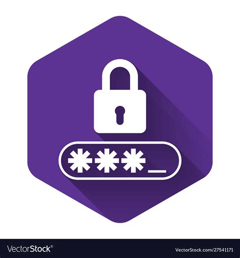 White Password Protection And Safety Access Icon Vector Image