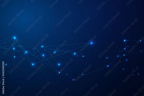 Abstract Connecting Dots And Lines Polygonal Background Technology Connection Digital Data And