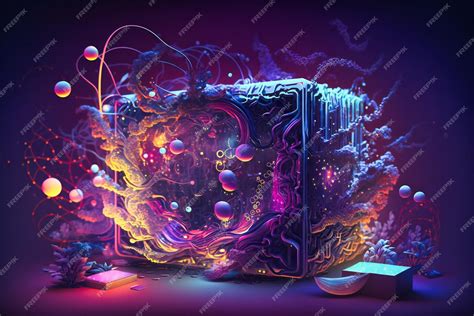 Premium Photo Abstract Representation Of Quantum Computing Processes Featuring Interconnected