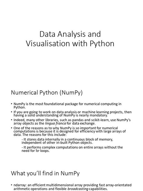 Data Analysis And Visualisation With Python Pdf Computer Programming Computing